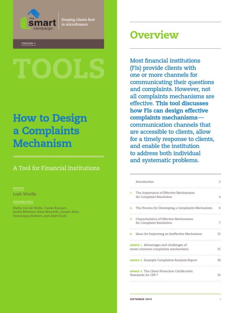 Designing Effective Complaint Mechanisms | PDF | Insurance | Banks