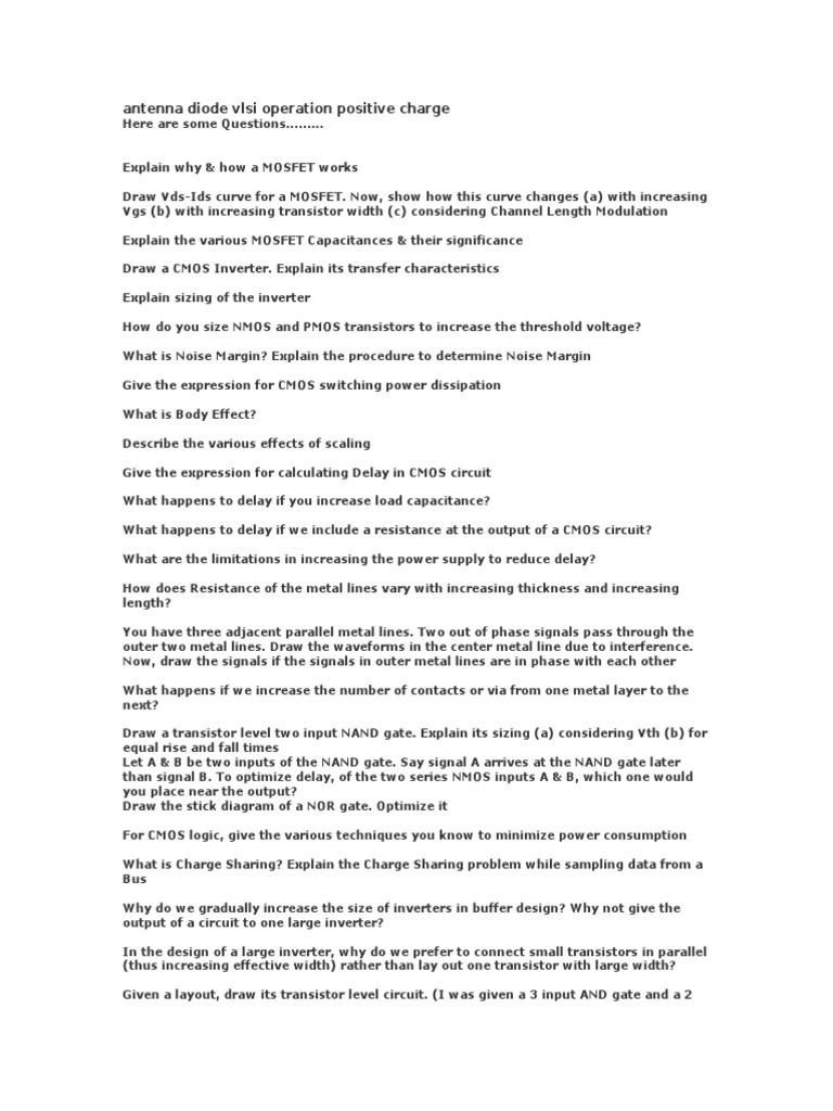 Imp Vlsi Ques | PDF | Computer Data Storage | Central Processing Unit