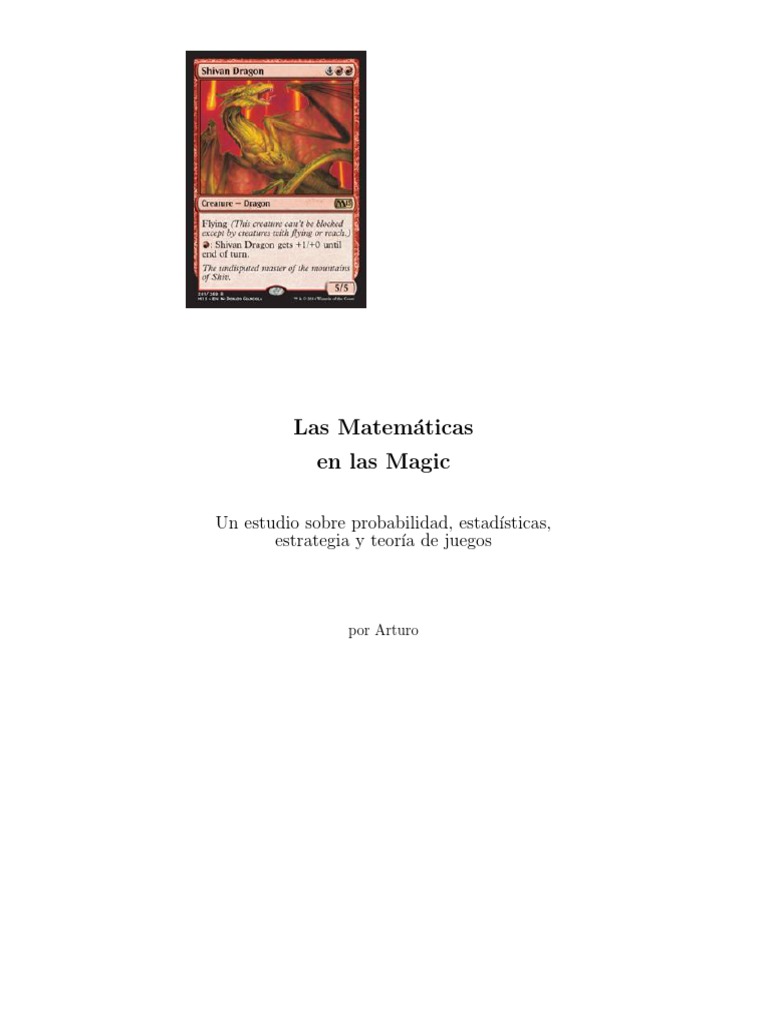 Matemáticas en Magic: The Gathering | PDF | Toma de decisiones | Ajedrez