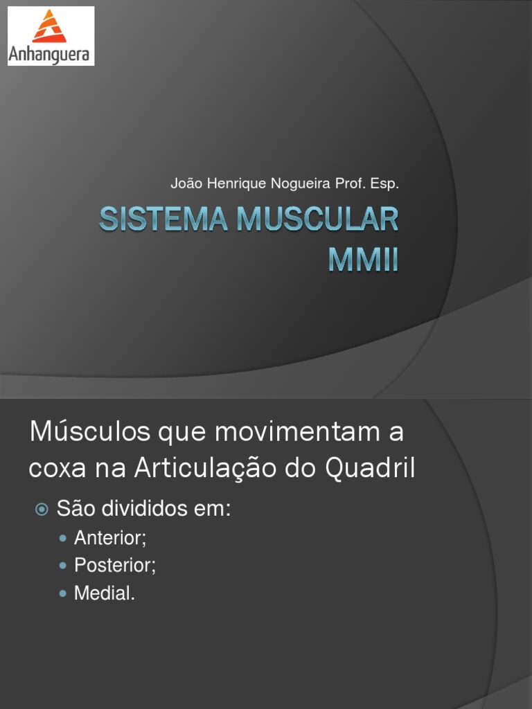 Músculos MMII e suas Funções | PDF | Anatomia dos membros inferiores ...