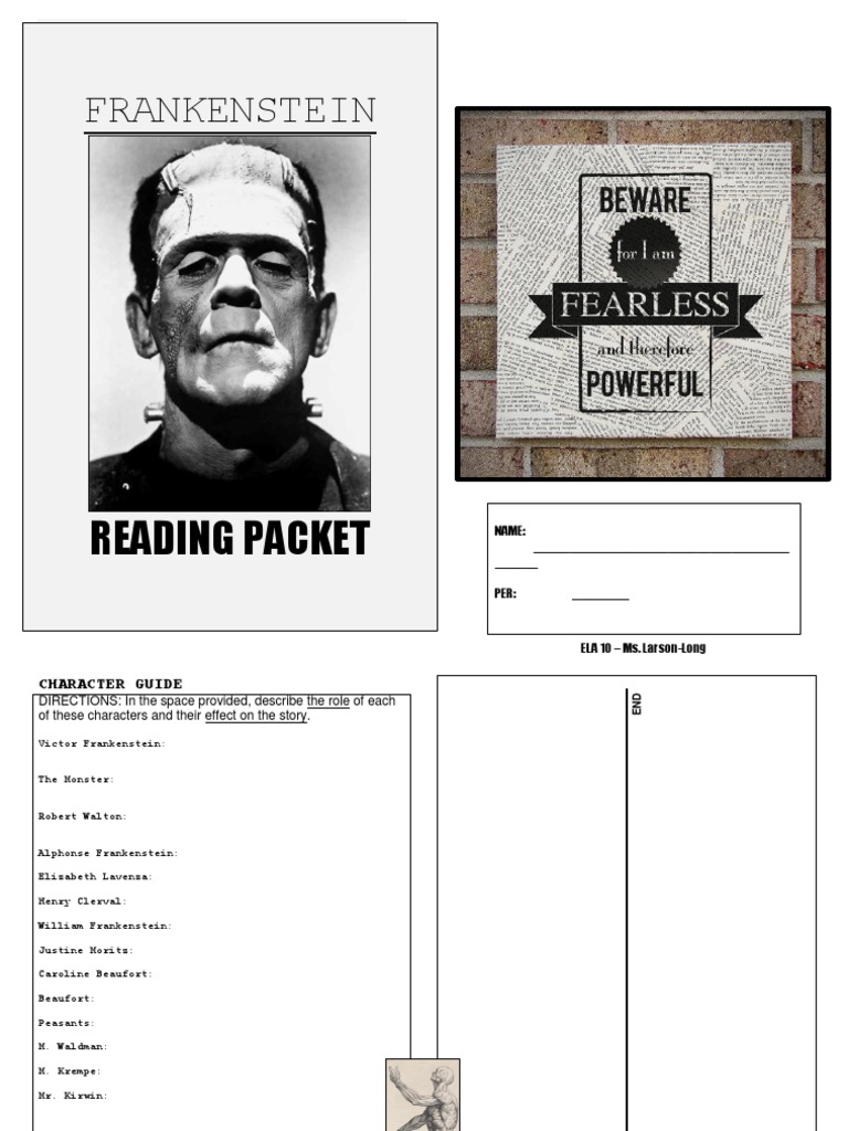 Frankenstein Character and Event Guide | PDF | Frankenstein