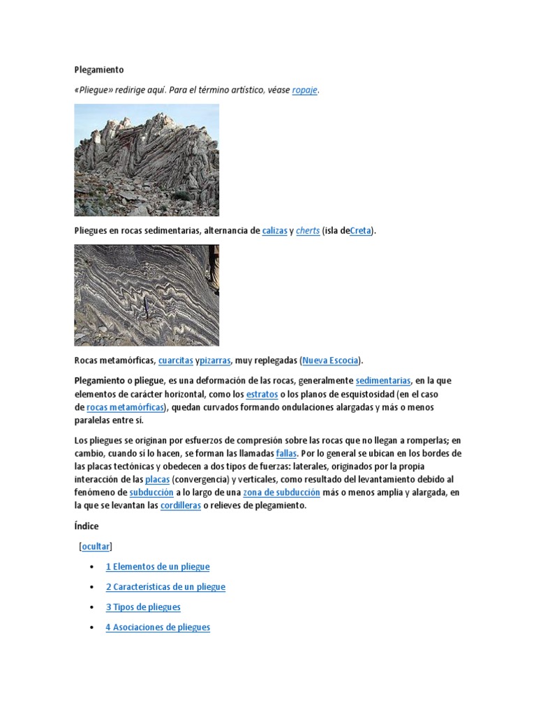 Plegamiento | PDF | Falla (geología) | Geología estructural