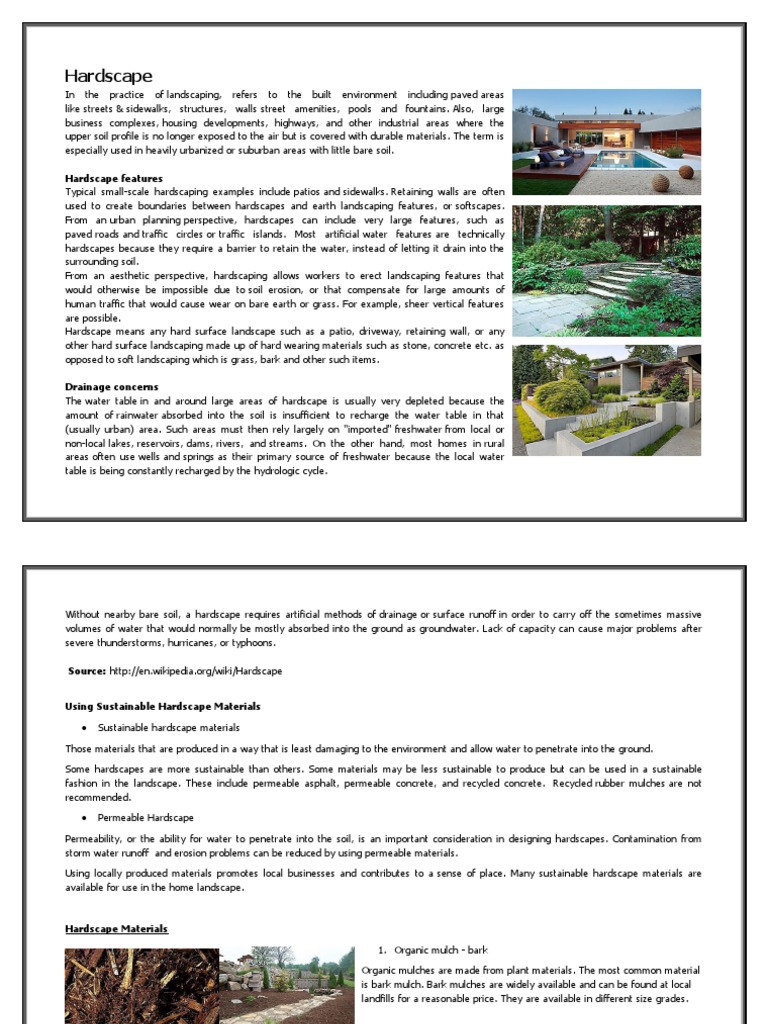 Hardscape Landscape Architecture | PDF | Mulch | Soil