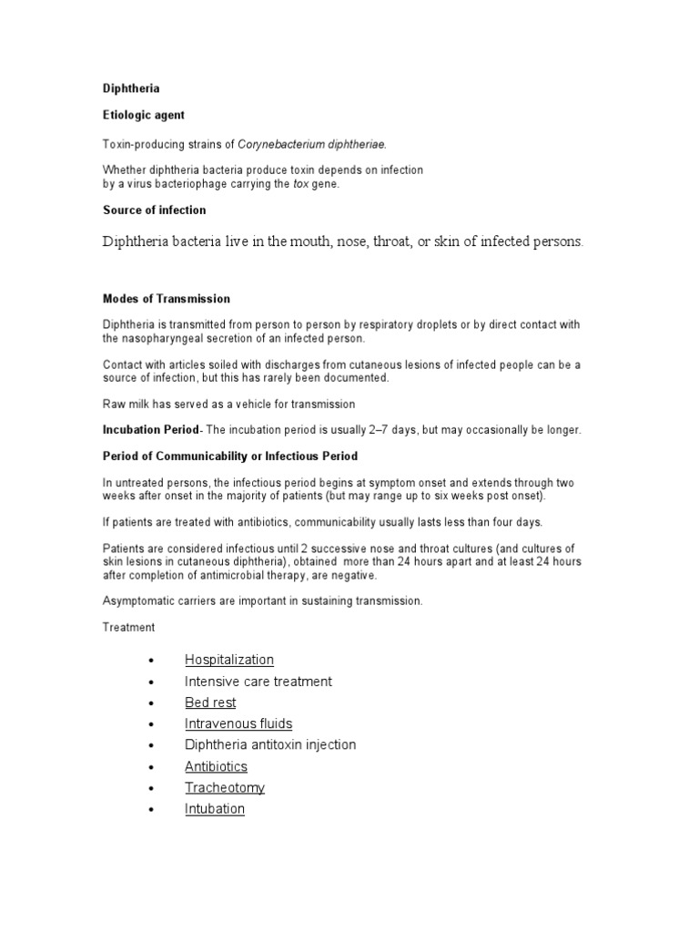 Diphtheria Etiologic Agent Toxin-Producing Strains of Corynebacterium ...