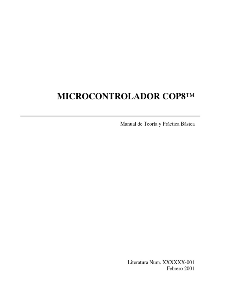 Microcontrolador COP8 PDF | PDF | Microcontrolador | Unidad Central de procesamiento