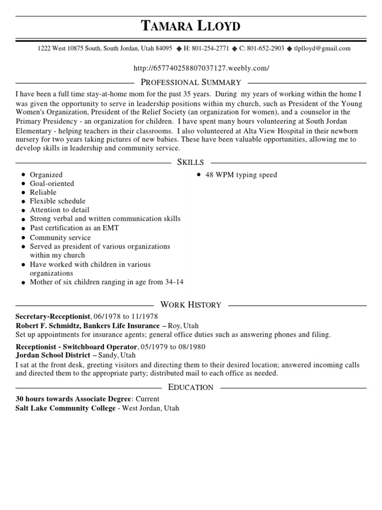 Tamara Lloyd Resume 1 | PDF