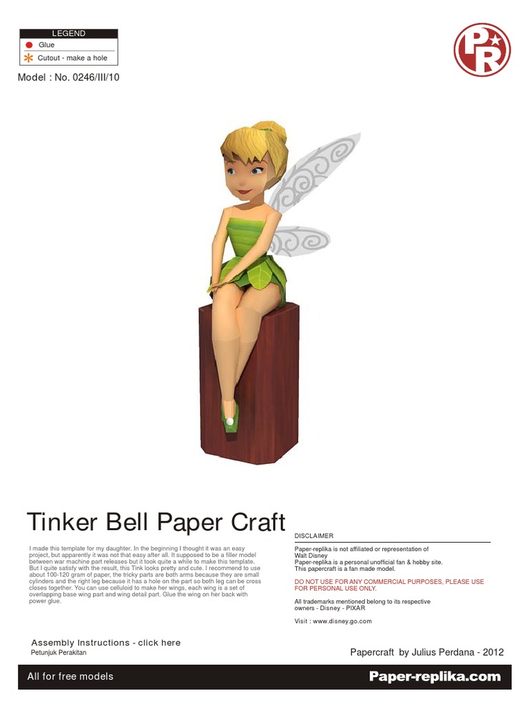 Tinker Bell Papercraft - Desbloqueado | PDF