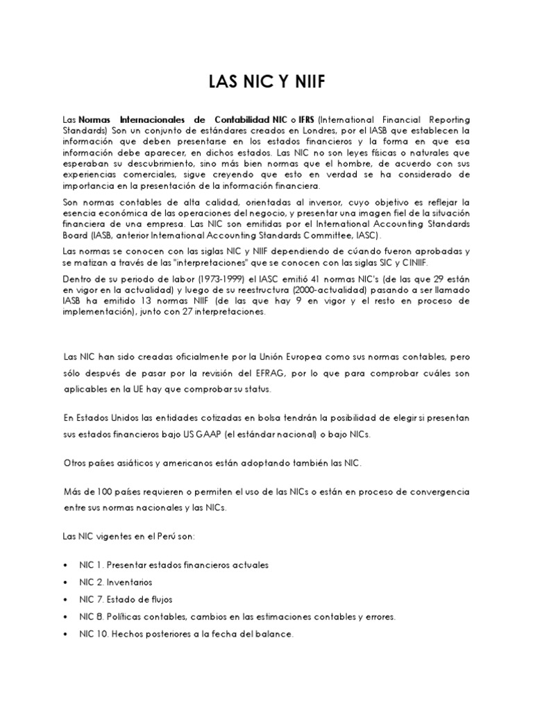 Normas Contables Internacionales | PDF | normas internacionales de ...