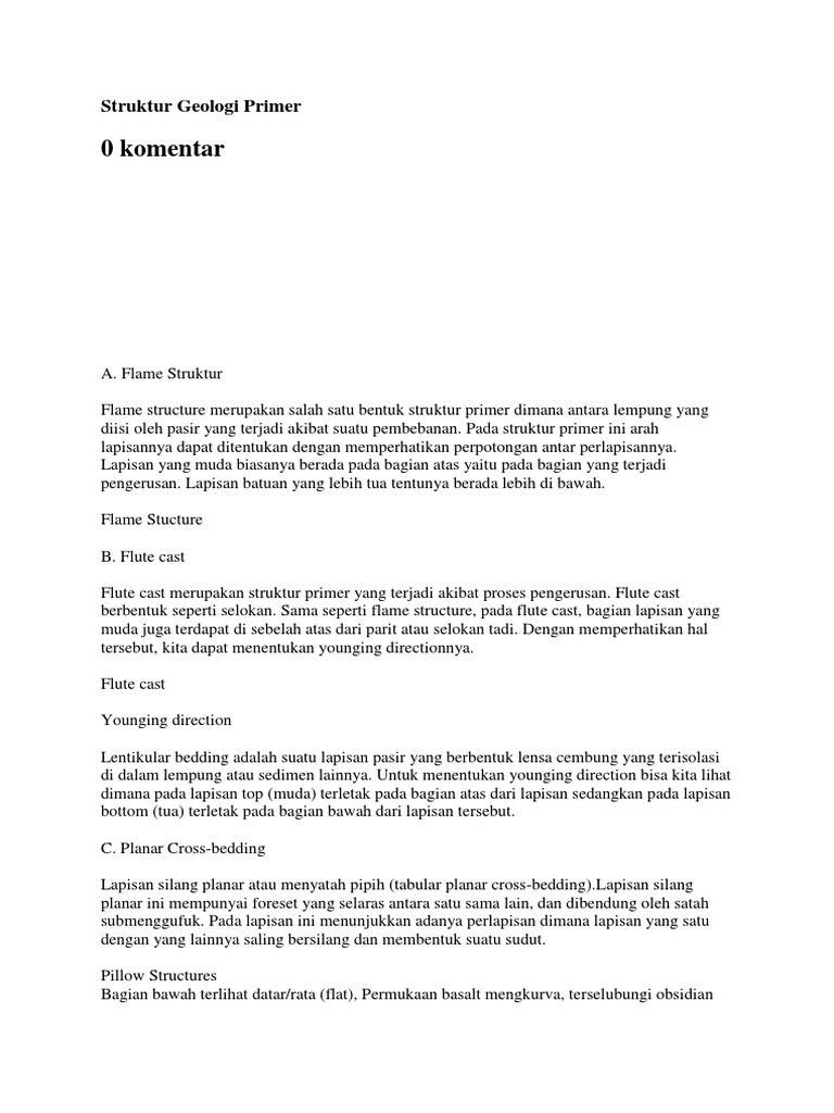 Struktur Geologi Primer | PDF