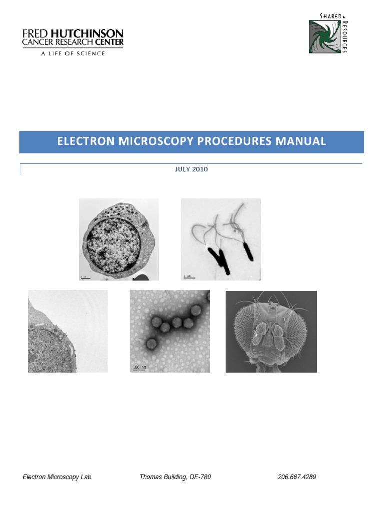 TEM Manual | PDF | Microscopy | Electron Microscope