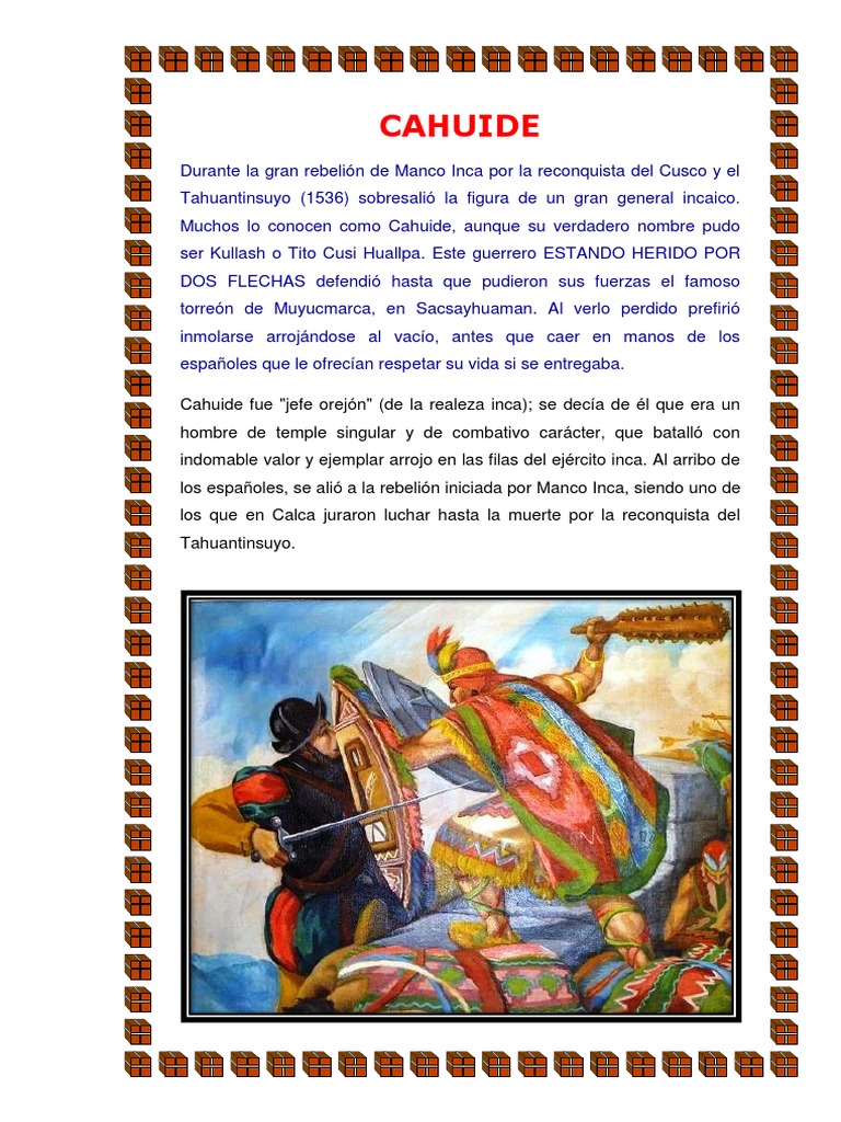 CAHUIDE | PDF | Imperio Inca | Guerra