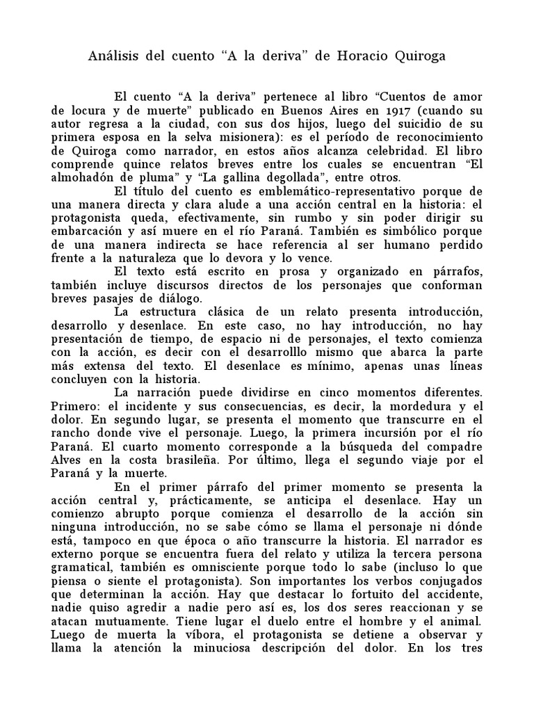 A La Deriva | Cuentos | Narración