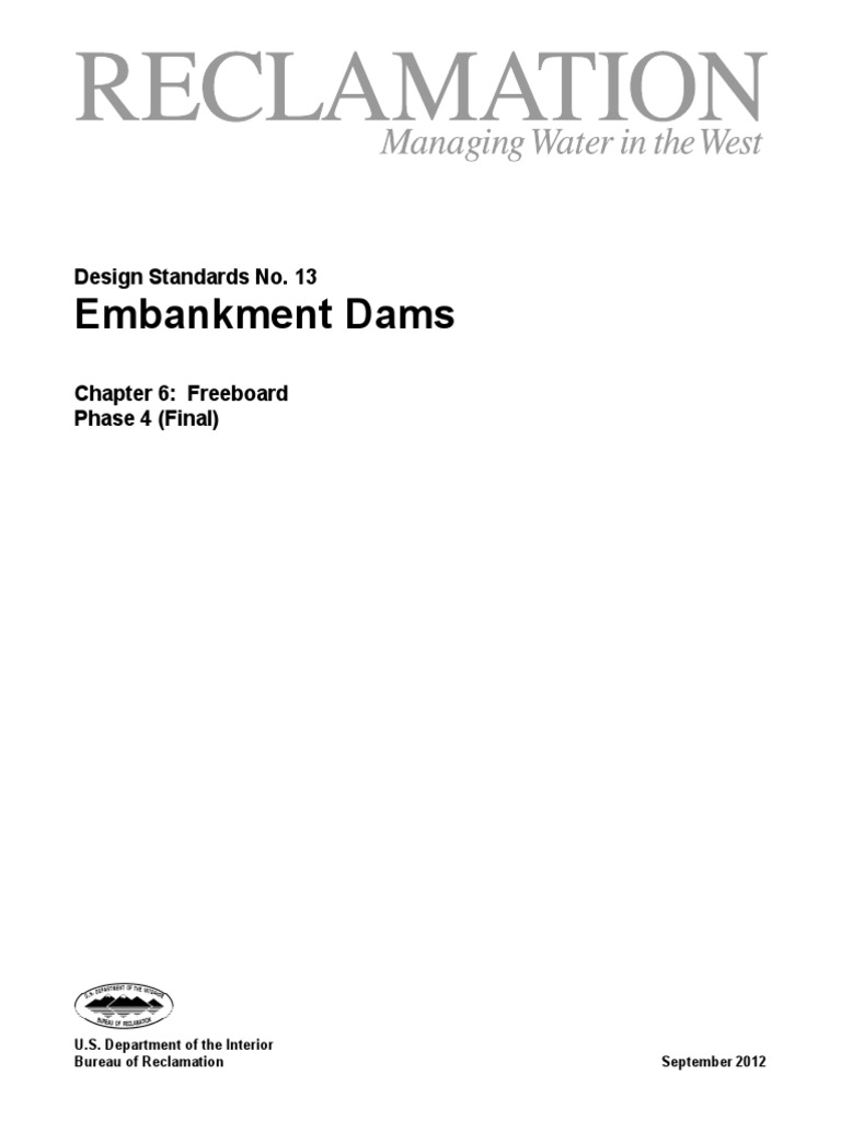 Embankment Dam Freeboard Guide | PDF | Dam | Reservoir