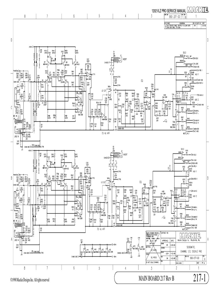 Mackie 1202-Vlz Pro Schematic Diagram | PDF