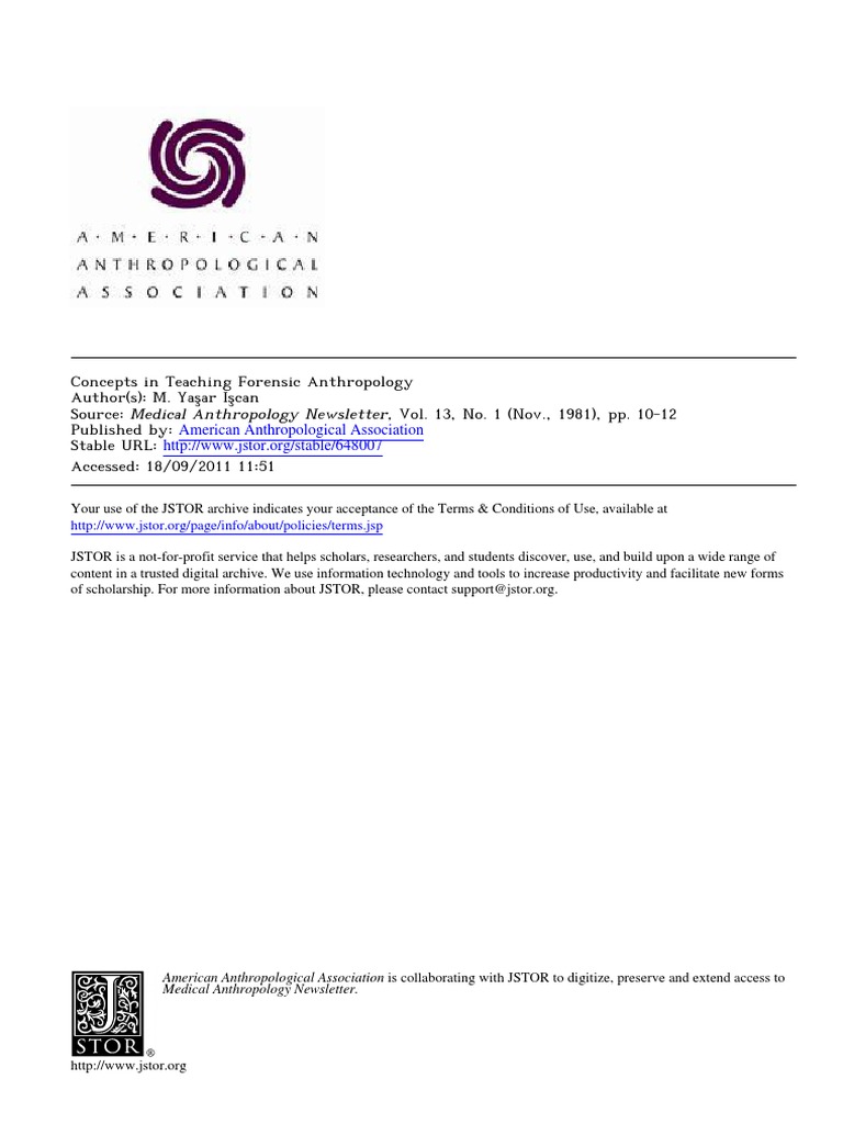 1 Concepts in Teaching Forensic Anthropology | PDF | Anthropology ...