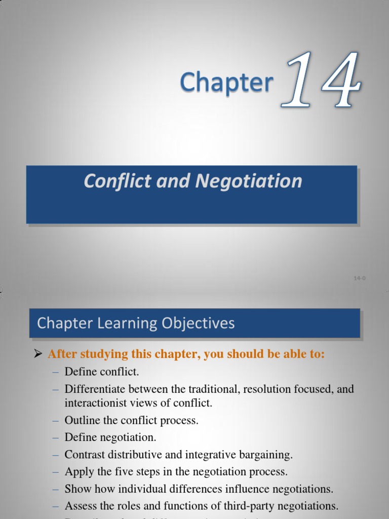 Conflict and Negotiation | PDF | Negotiation | Bargaining
