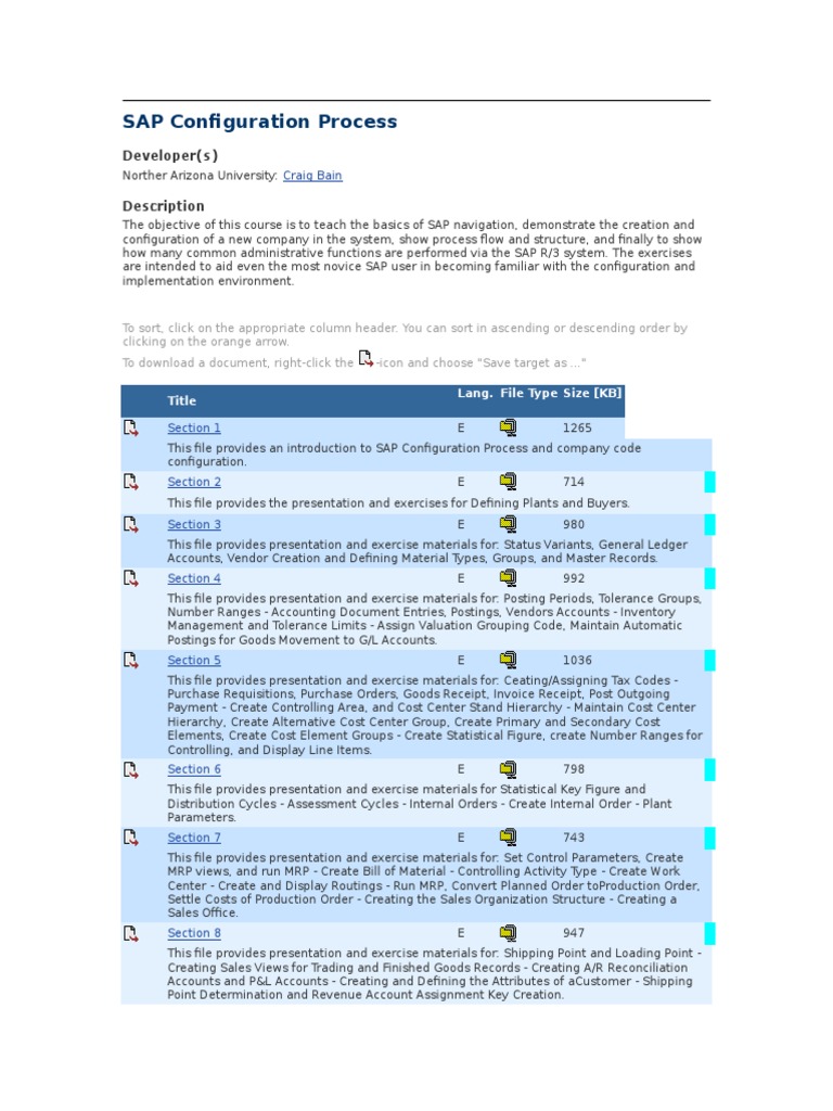 Sap Configuration Process | PDF | Computing | Software