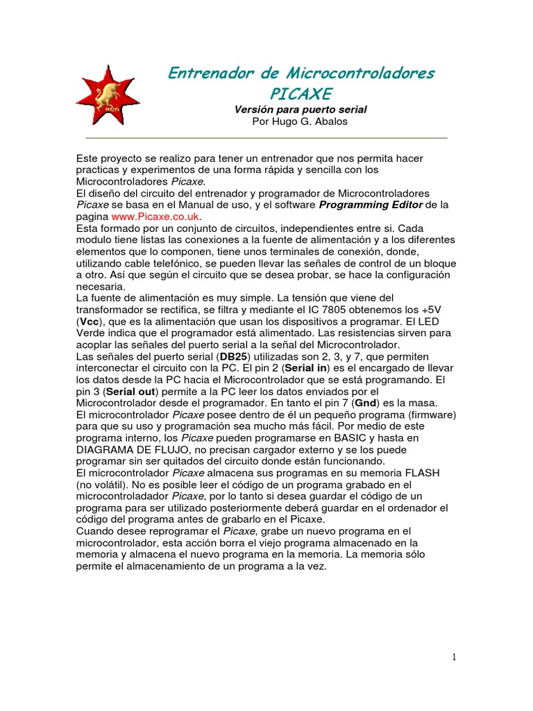Entrenador de Microcontroladores PICAXE PDF | PDF | Microcontrolador | Básico