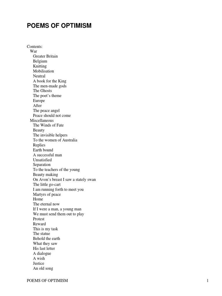 Poems of Optimism by Wilcox, Ella Wheeler, 1855-1919 | PDF | Ghosts ...