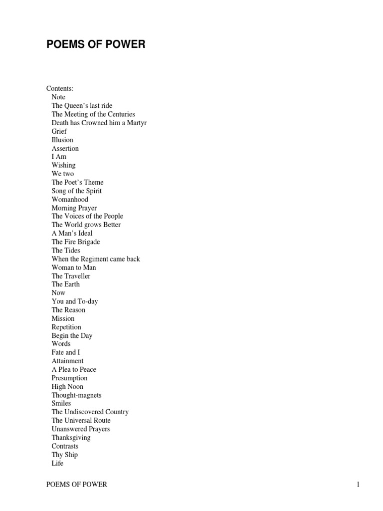 Inspiring Poems on Human Power | PDF | Seven Deadly Sins | Christianity