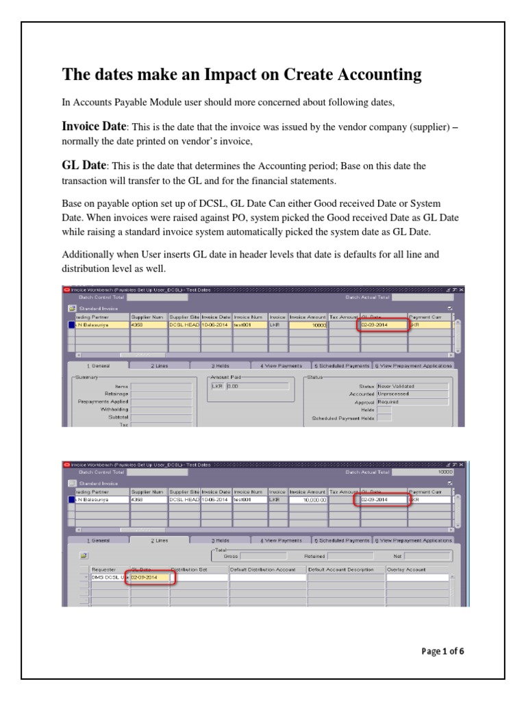 Understanding GL Dates in Accounting | PDF | Invoice | Accounts Payable