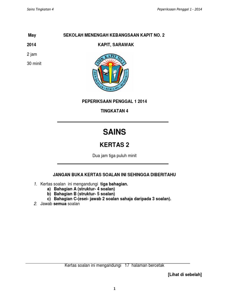 Sains Tingkatan 4 | PDF