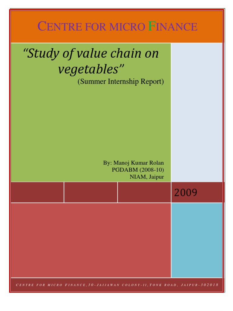 Vegetable Value Chain Analysis Report | PDF | Agriculture | Business
