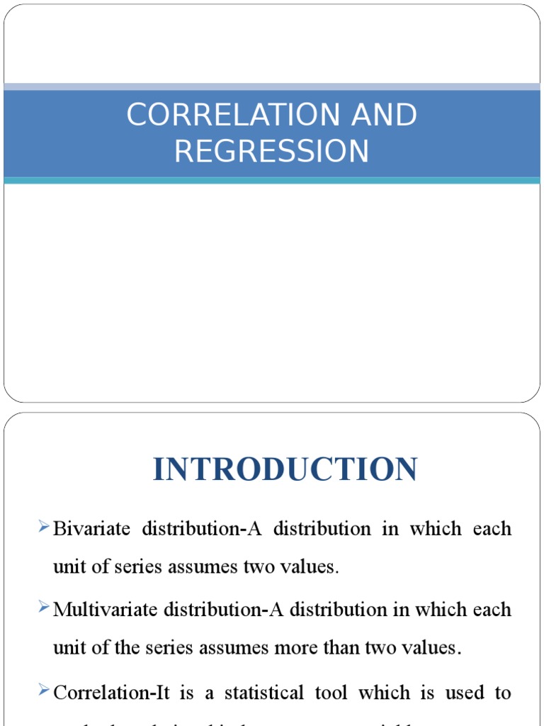 Correlation and Regression | PDF | Correlation And Dependence | Regression Analysis