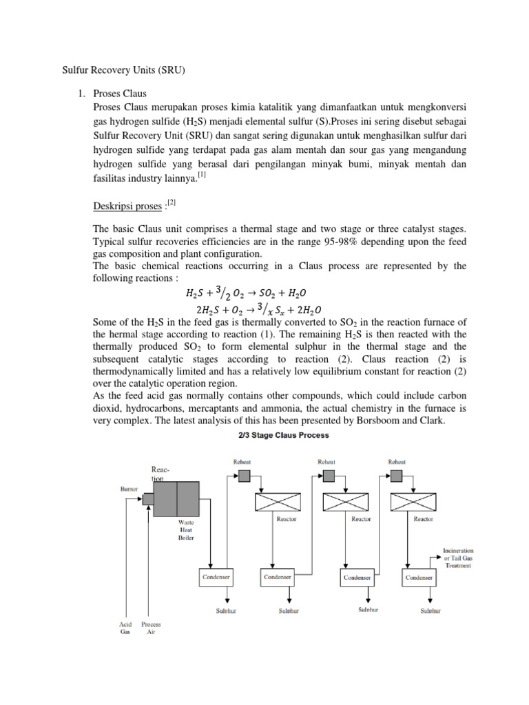 Sulfur Recovery Units (SRU) | PDF | Sulfur | Catalysis