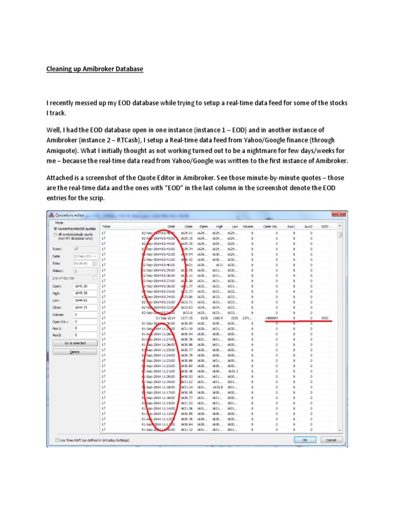 Cleaning Up Amibroker Database | PDF | Command Line Interface | Backup
