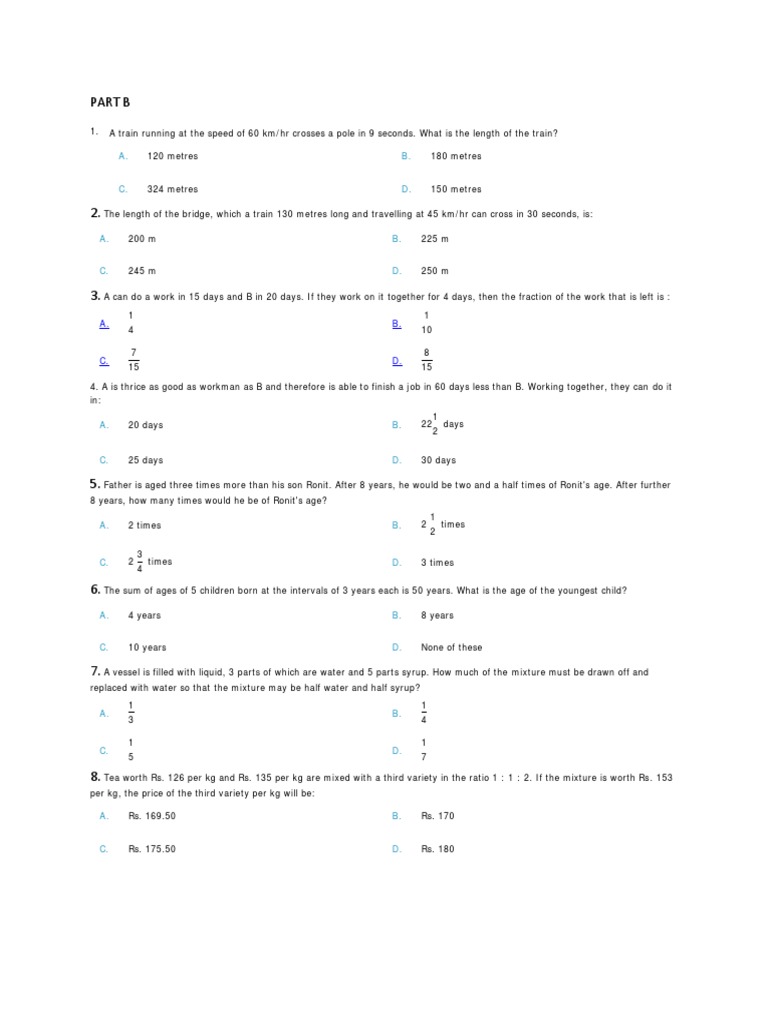 Aptitude | PDF | Speed | Physical Quantities