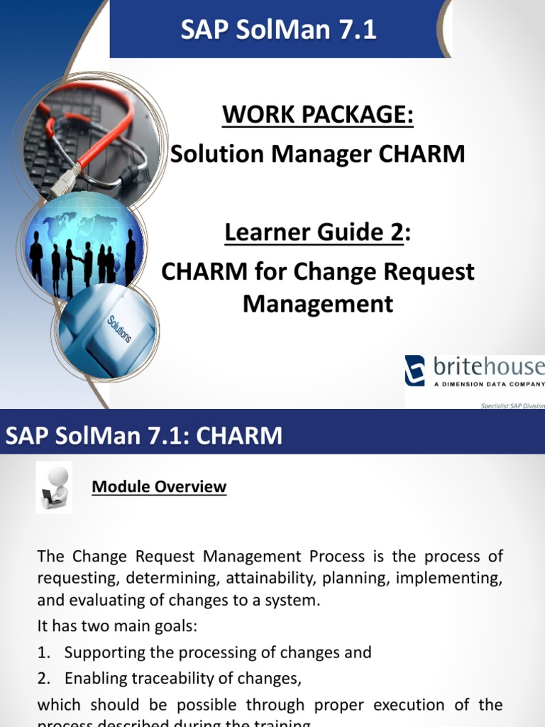 SAP SolMan 7.1 CHARM Guide | PDF | Email | Hyperlink