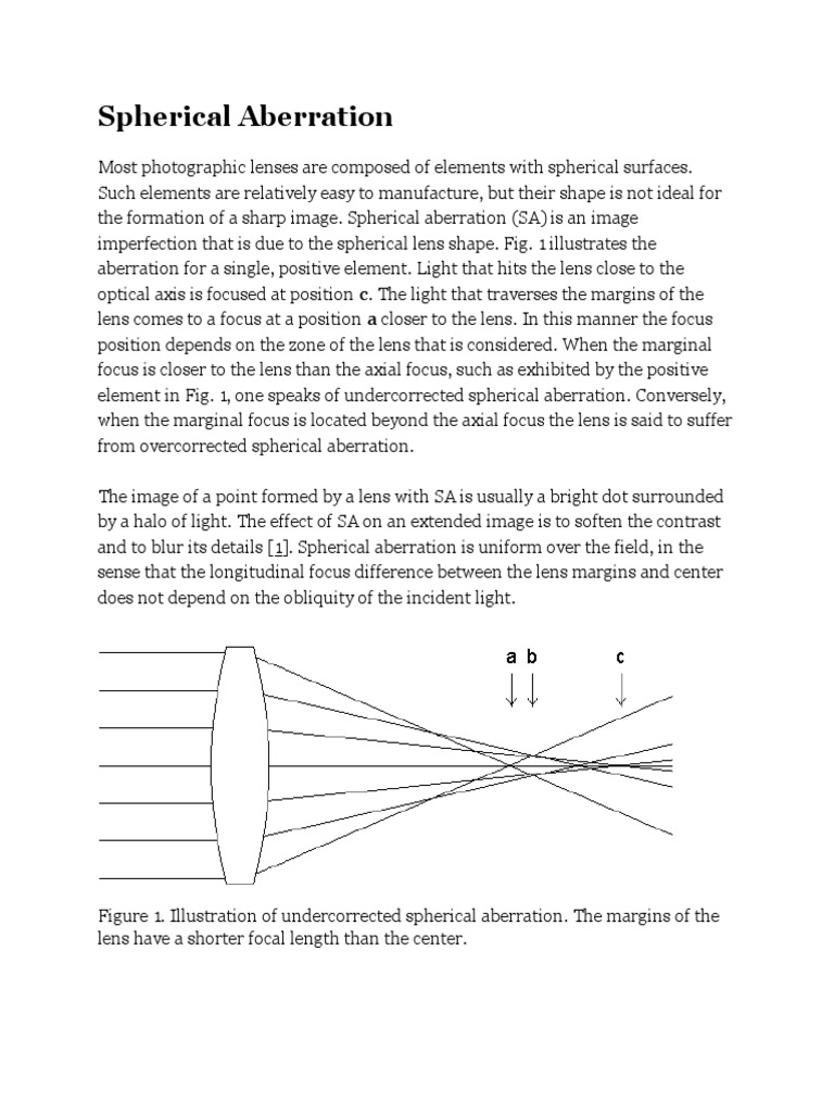 Understanding Spherical Aberration | PDF | Camera Lens | Aperture