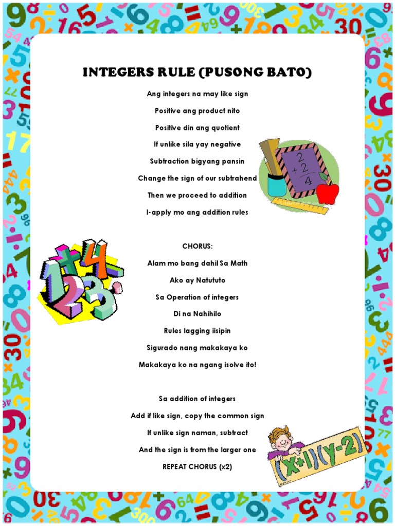 Integers Rule | PDF