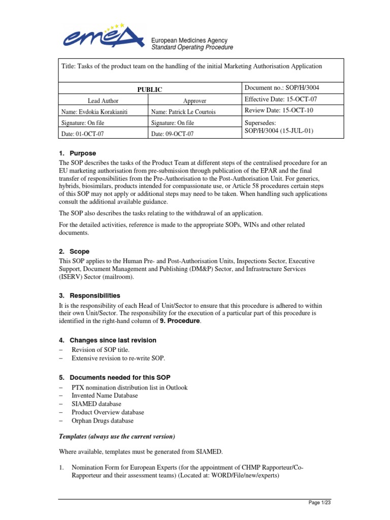 Tasks of The Product Team On The Handling of The Initial Marketing ...