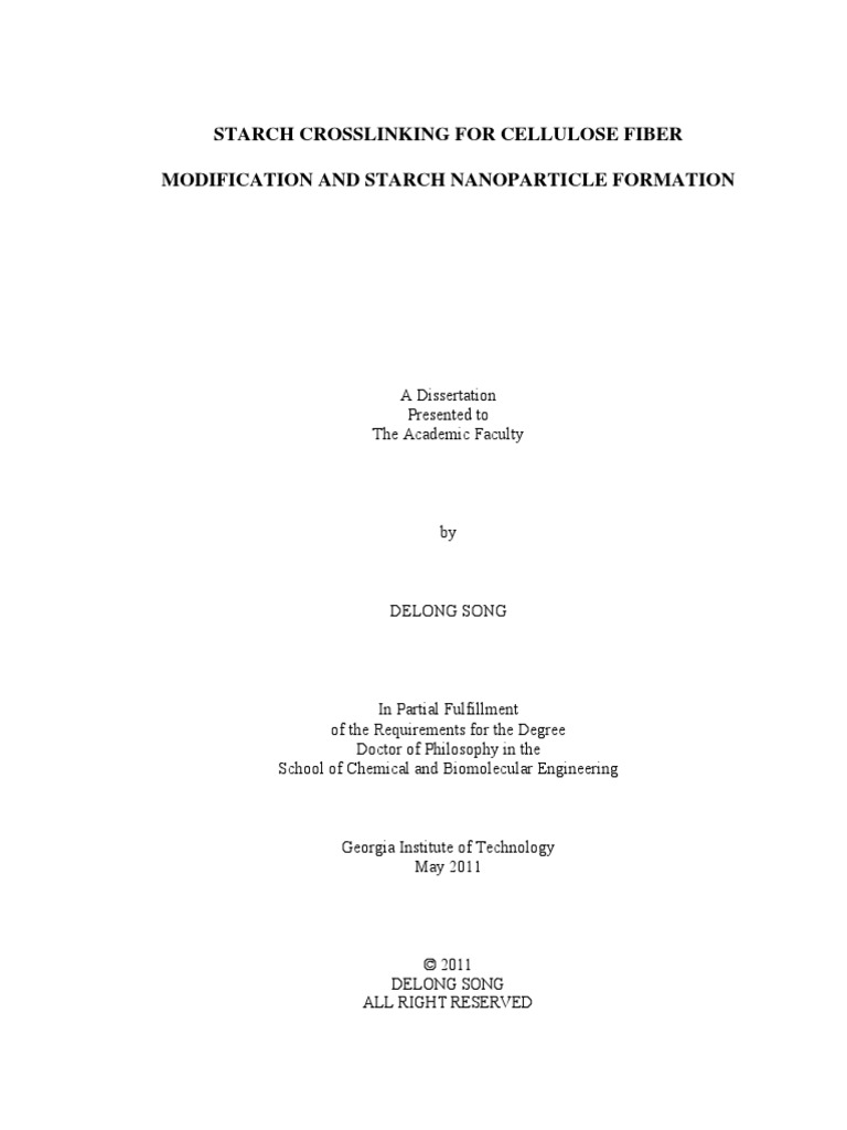 Starch Cross Linking | PDF | Starch | Cross Link