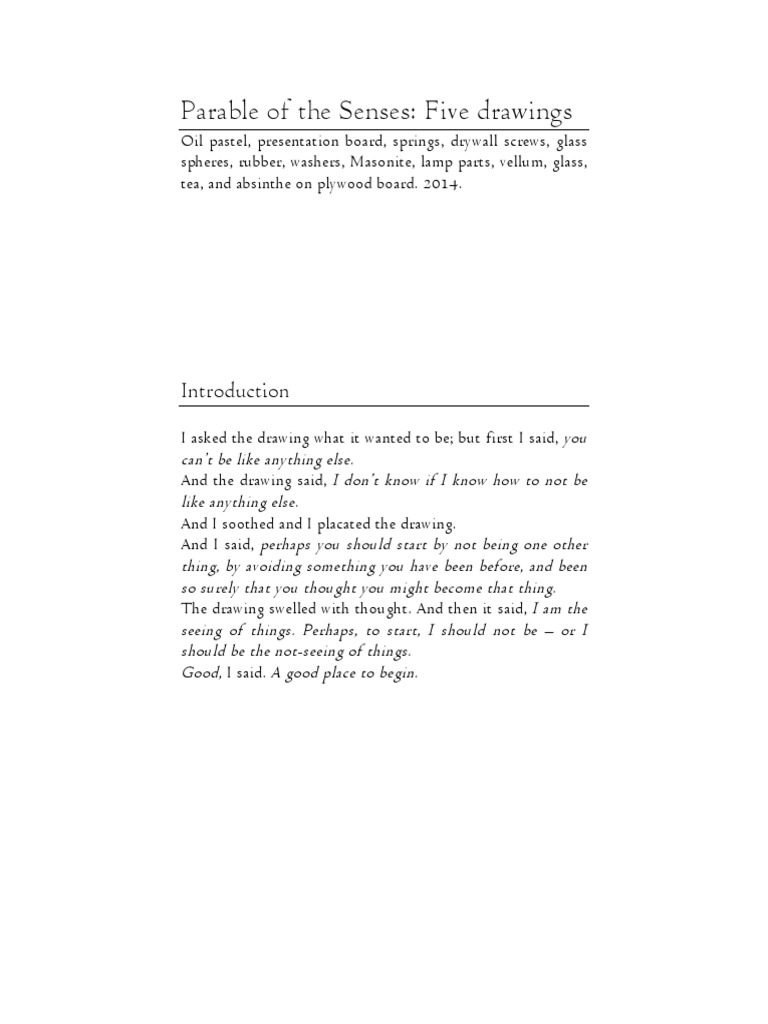 The Parable of the Senses: An Exploration of Perception Through Five ...