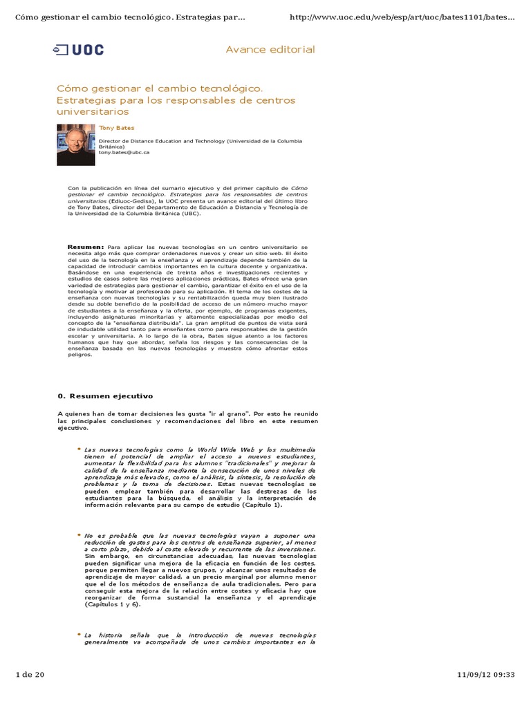 Anthony Bates | PDF | Tecnología de información y comunicaciones ...