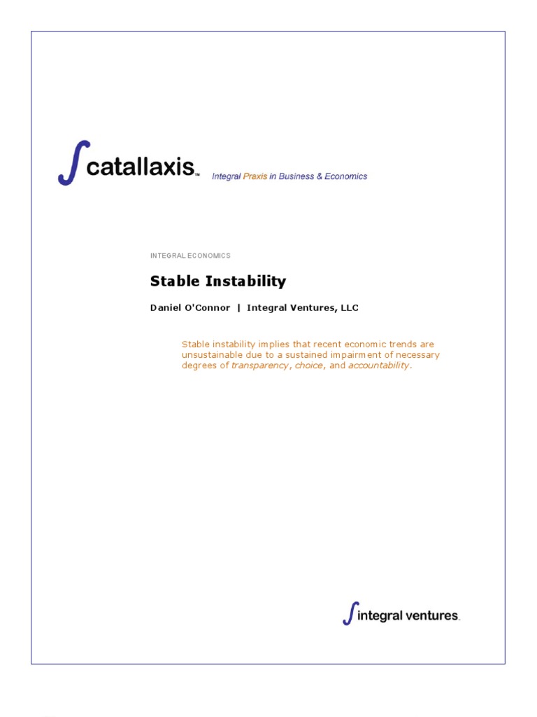 Stable Instability: Daniel O'Connor - Integral Ventures, LLC | PDF ...