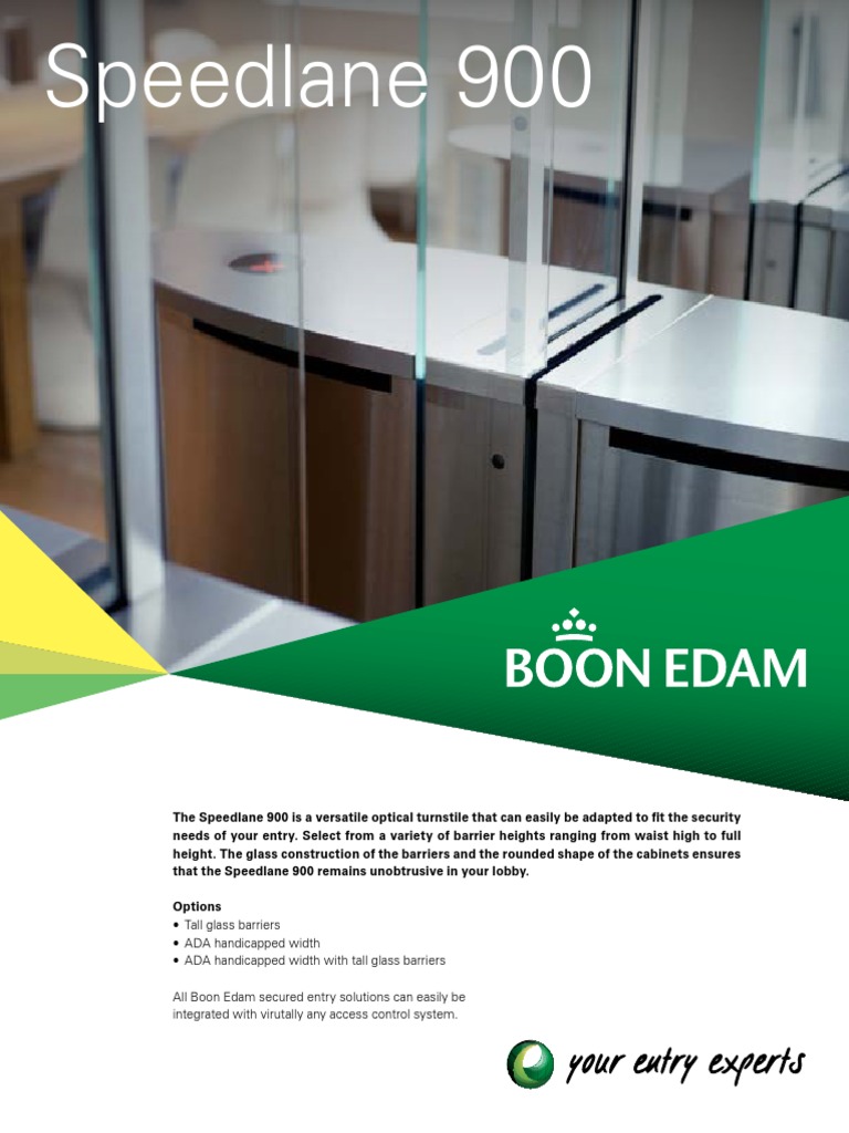 Speedlane 900 | PDF | Access Control | Manufactured Goods