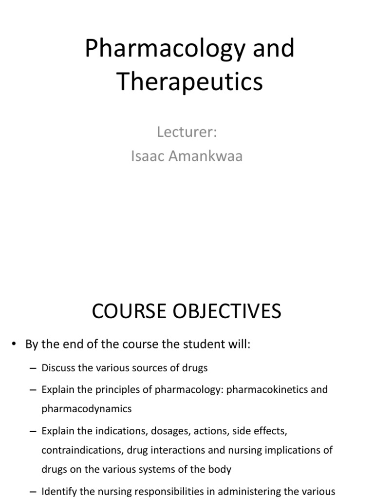 Pharmacology Lecture Notes | PDF | Nonsteroidal Anti Inflammatory Drug ...