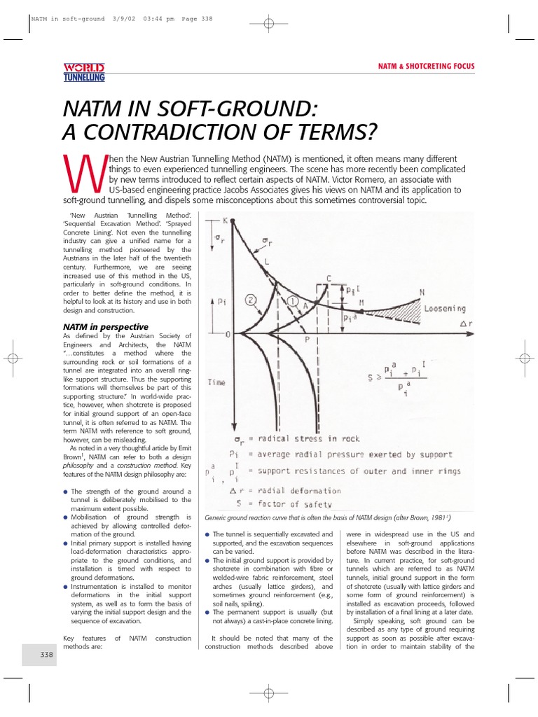 NATM in Soft ground.pdf | Civil Engineering | Engineering