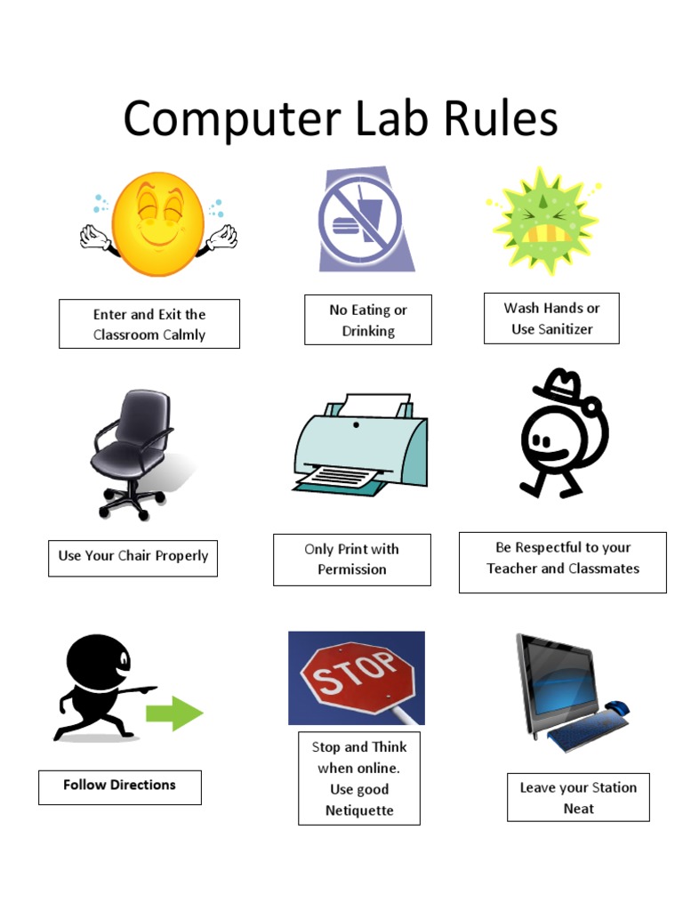 Computer Lab Rules | PDF | Cooking, Food & Wine | Lifestyle