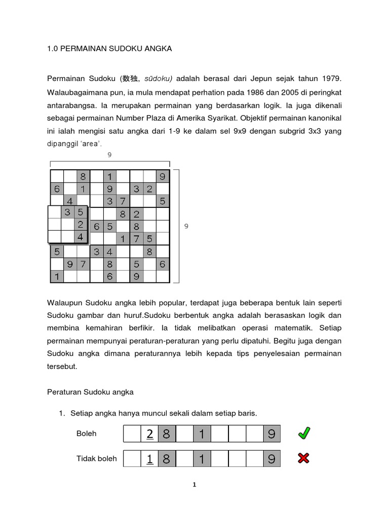 Peraturan Sudoku2 | PDF