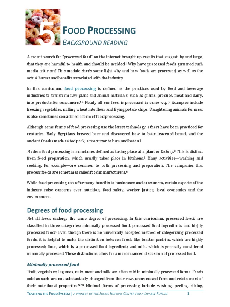 Food Processing Background | Convenience Food | Foods