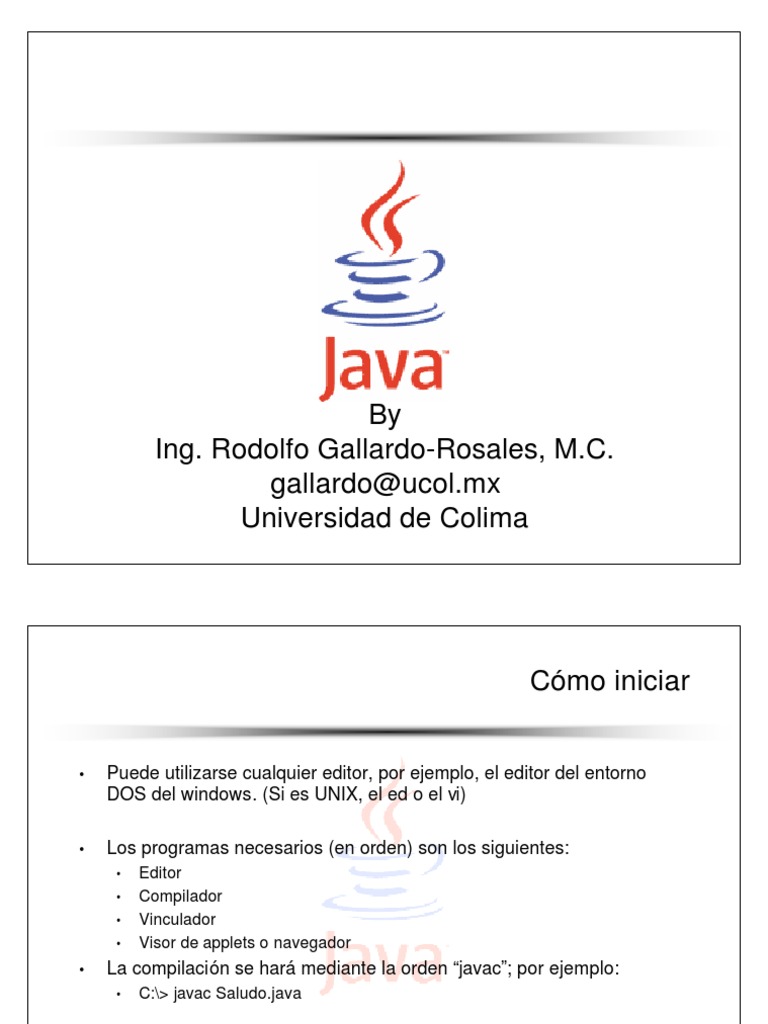 Java | Java (lenguaje de programación) | HTML