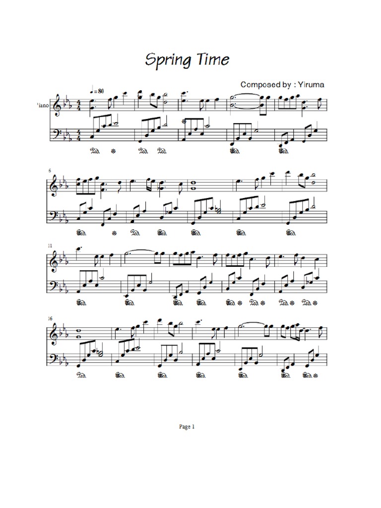 Spring Time - Yiruma | PDF | Language Arts & Discipline | Foreign ...