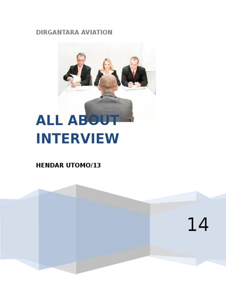 All About Interview Dirgantara Aviation Pdf Job Interview Cognition