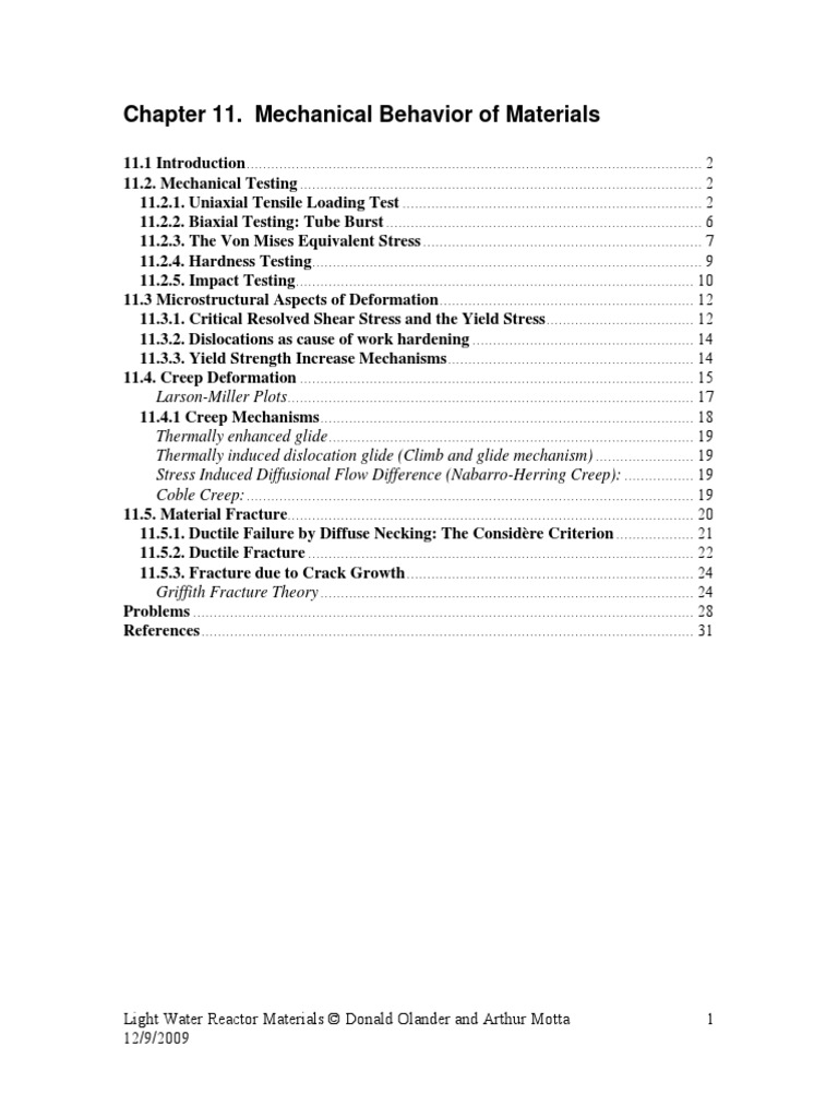 Chapter11 Mechanical Behavior | PDF | Fracture | Plasticity (Physics)