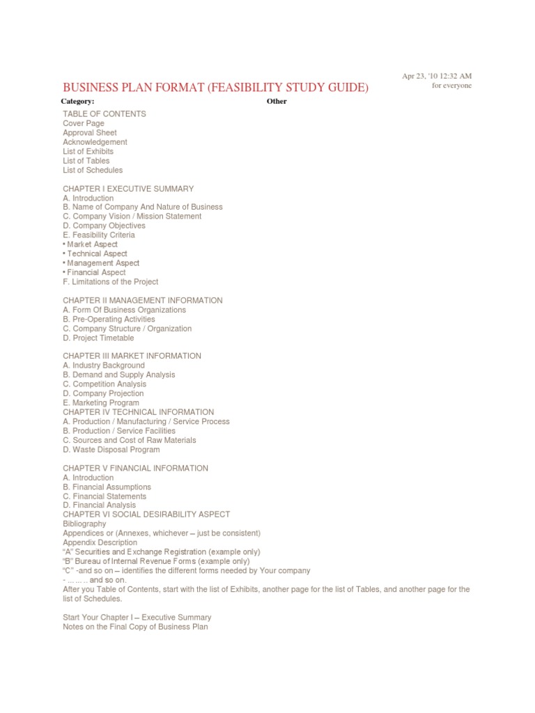 Business Plan Format | Download Free PDF | Business Plan | Business